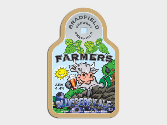 Pump clip designs for Bradfield Brewery. Graphic design by Genie Creative