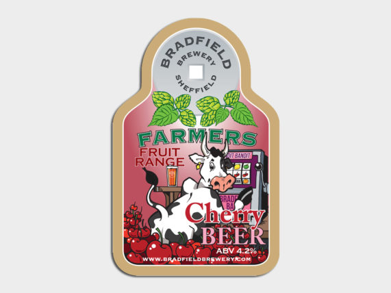 Pump clip designs for Bradfield Brewery. Graphic design by Genie Creative