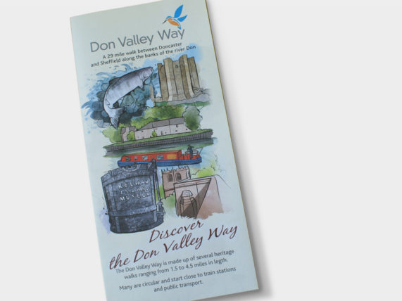 Illustrated Don Valley Way map leaflet: Graphic Design by Genie Creative