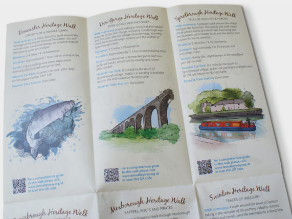Illustrated Don Valley Way map leaflet: Graphic Design by Genie Creative
