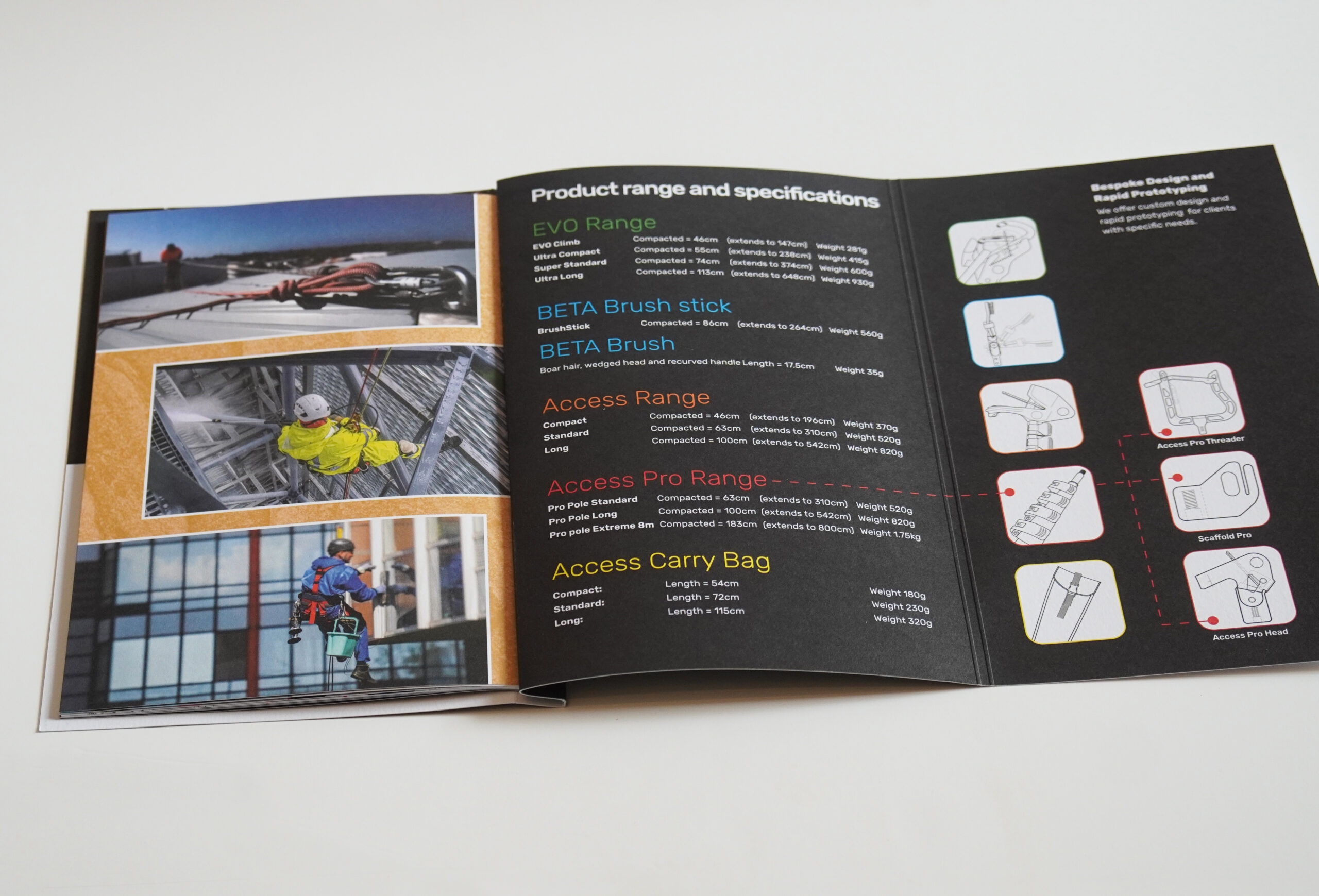 Product catalogue for BETA Climbing Design: Graphic Design.