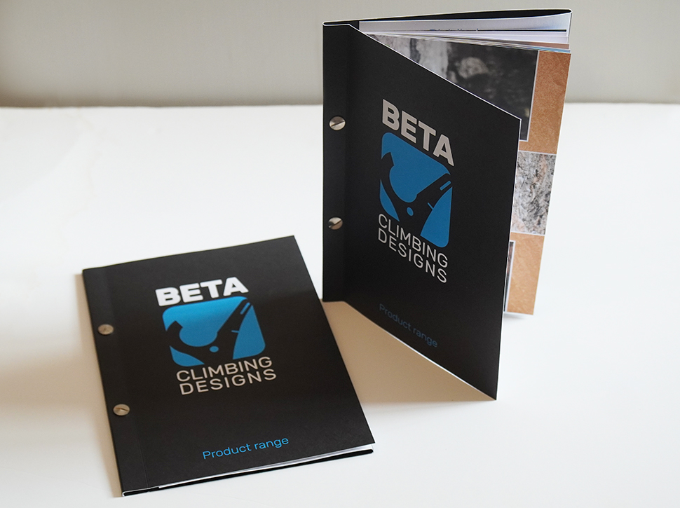 Product catalogue for BETA Climbing Design: Graphic Design.